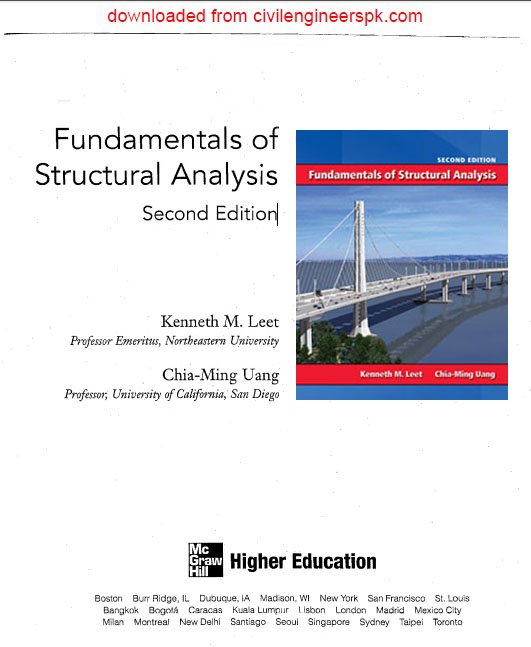 Fundamentals Of Structural Analysis Civil Engineers PK
