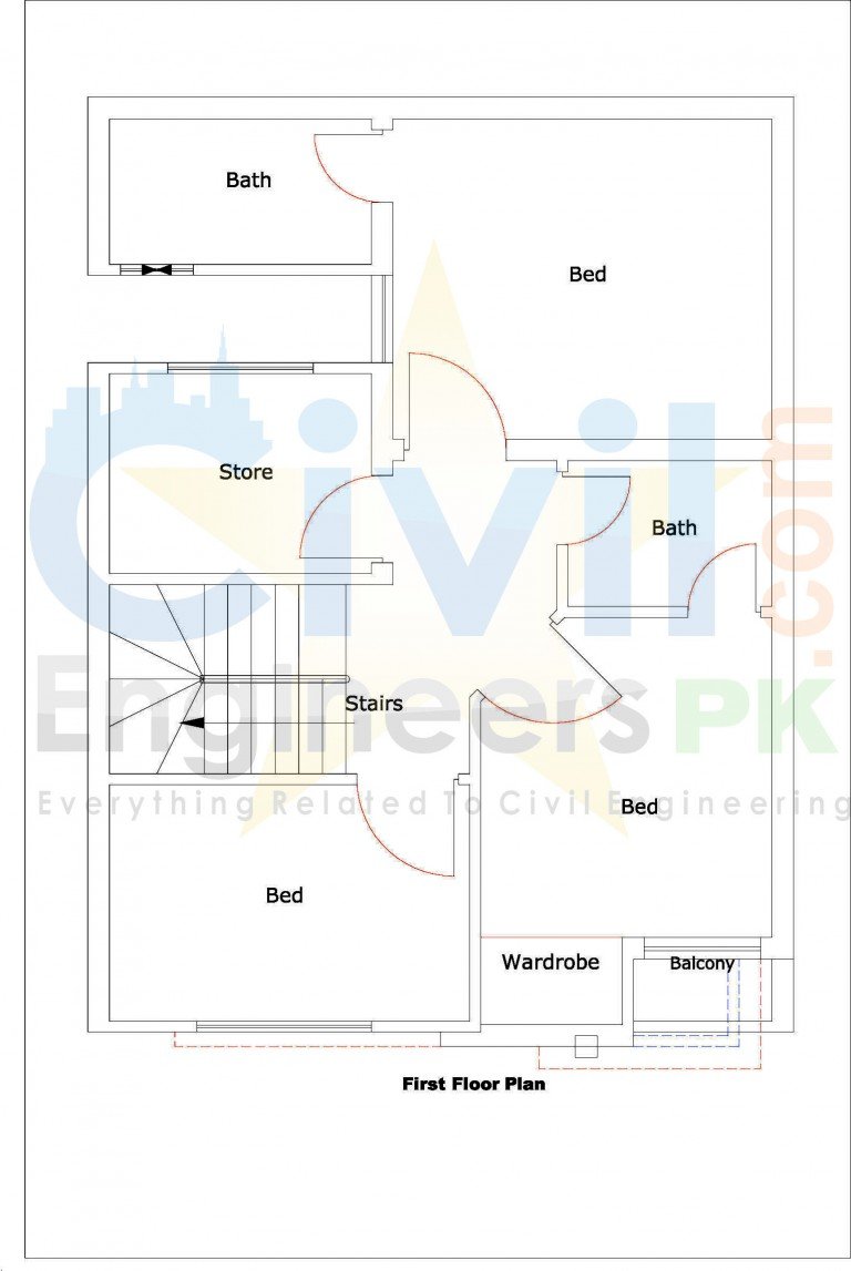 New 3 Marla House Design - Civil Engineers PK