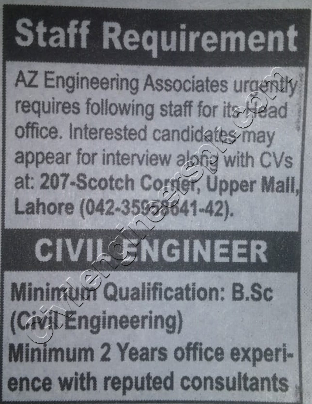 Civil Engineering Jobs 9-9-2019 - Civil Engineers PK
